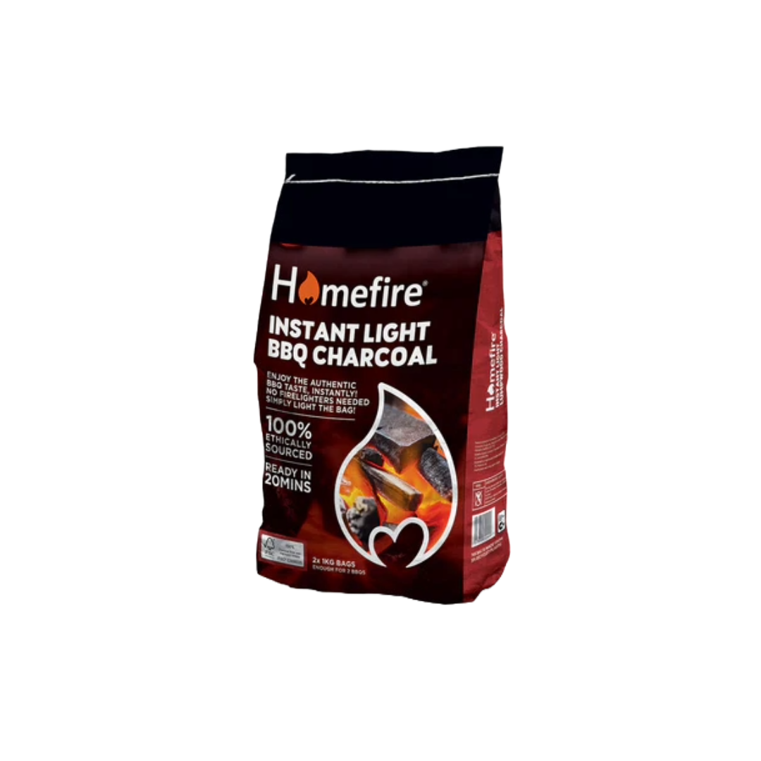 Homefire Instant Light BBQ Charcoal (2 x 1kg) – Lancaster's Home and Garden